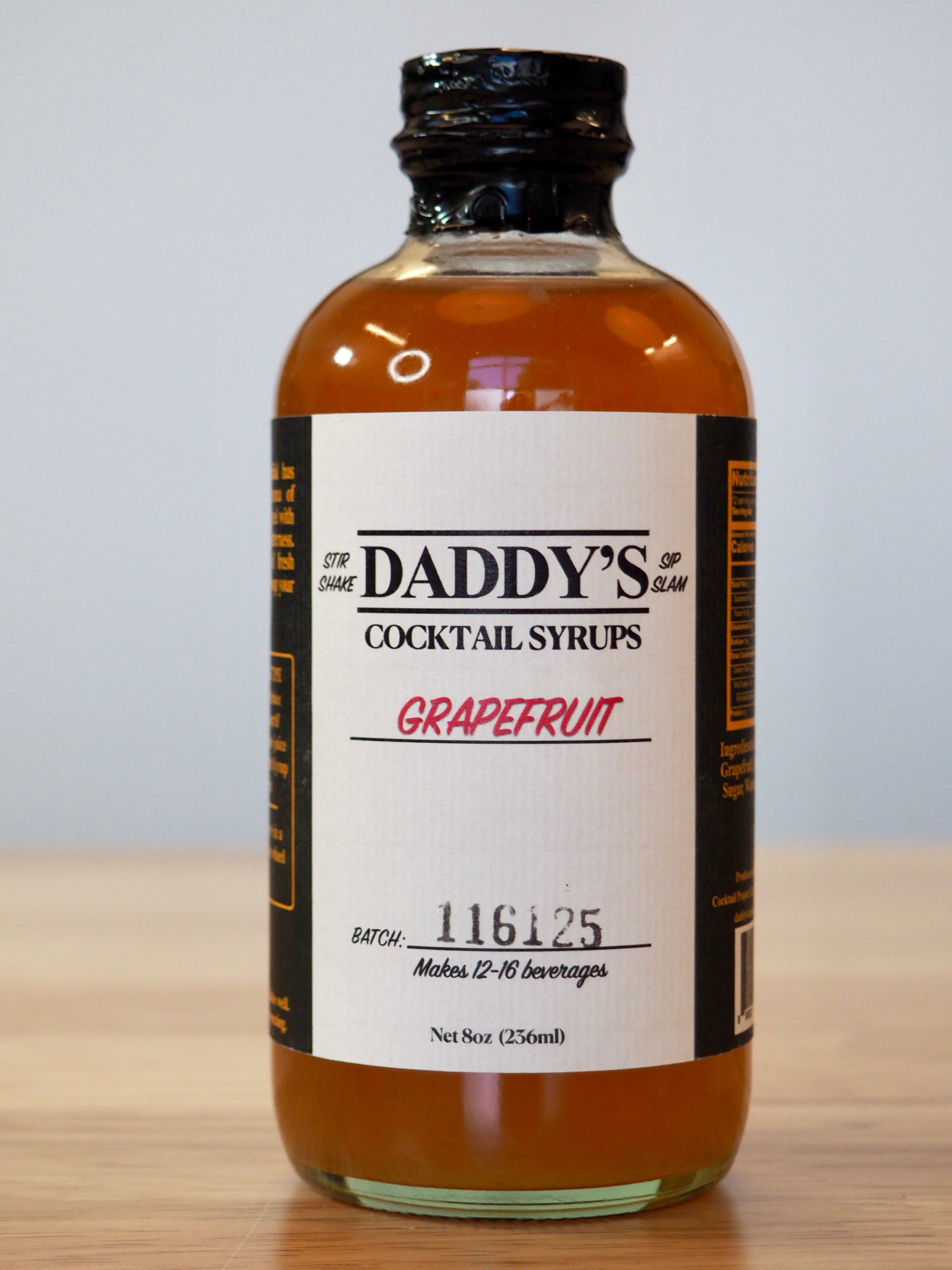 Grapefruit Syrup (8 oz) – Daddy's Cocktail Syrups